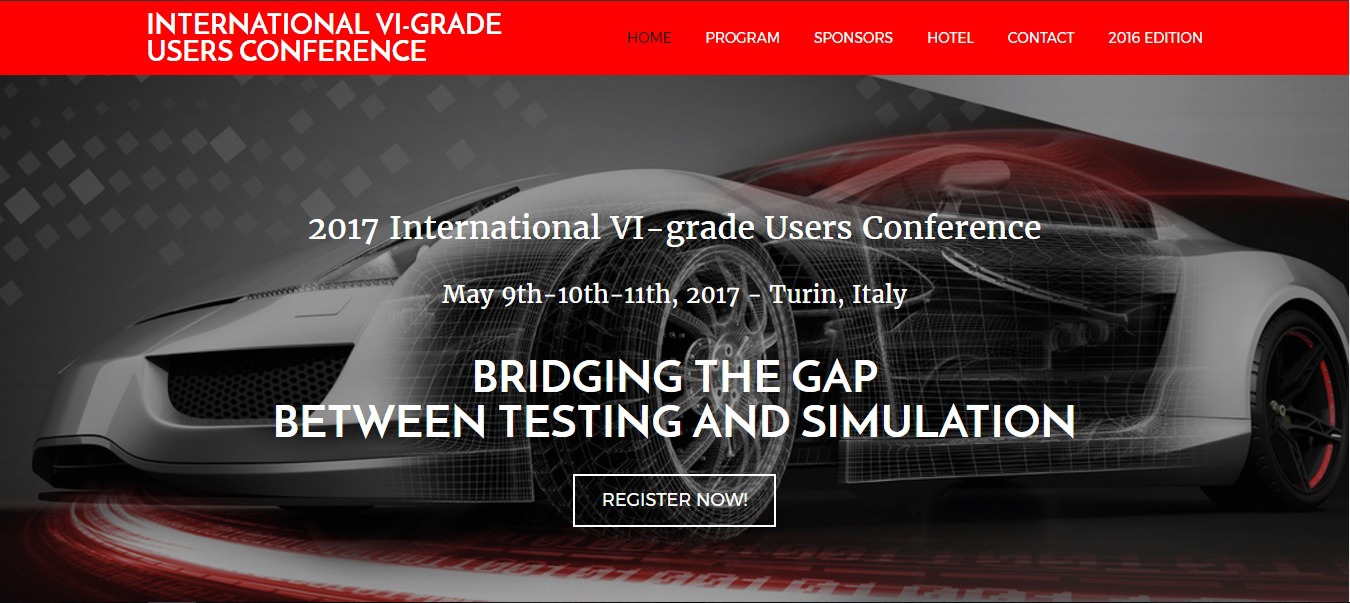 MegaRide sponsor alla VI-grade Users Conference 2017 di Torino - MegaRide
